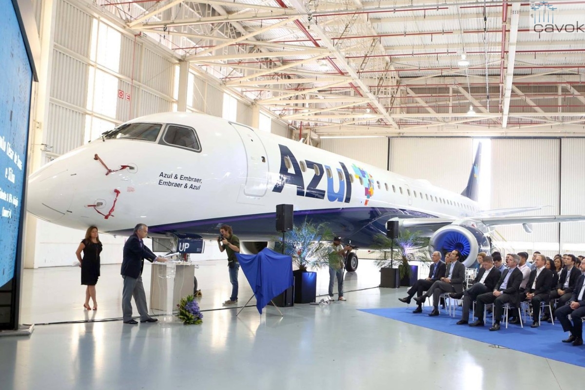 Embraer entrega à Azul jato 1.200 da família de E-Jets – Cavok Brasil