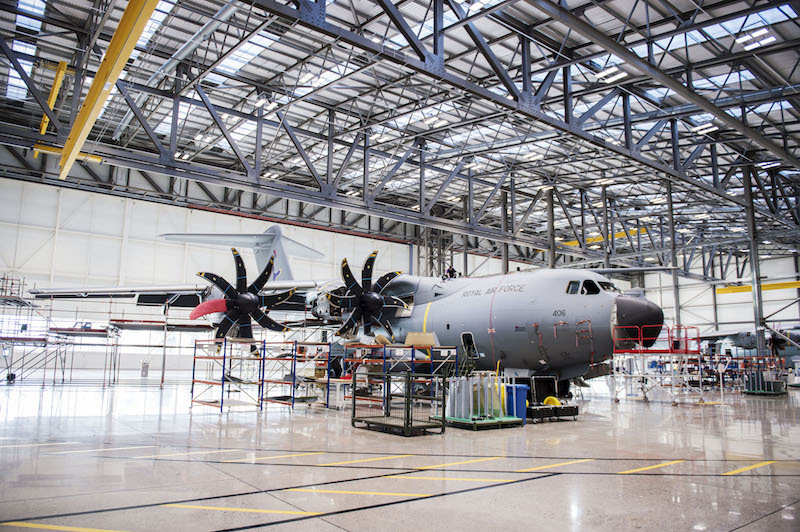 IMAGENS: RAF inaugura enorme hangar para apoio aos A400M Atlas – Cavok ...