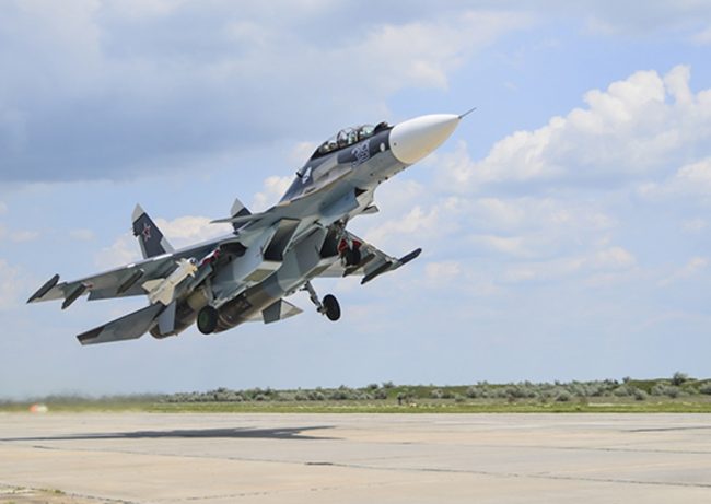 Rússia encomendou um lote de caças Su-30SM com motores AL-41F-1C ...