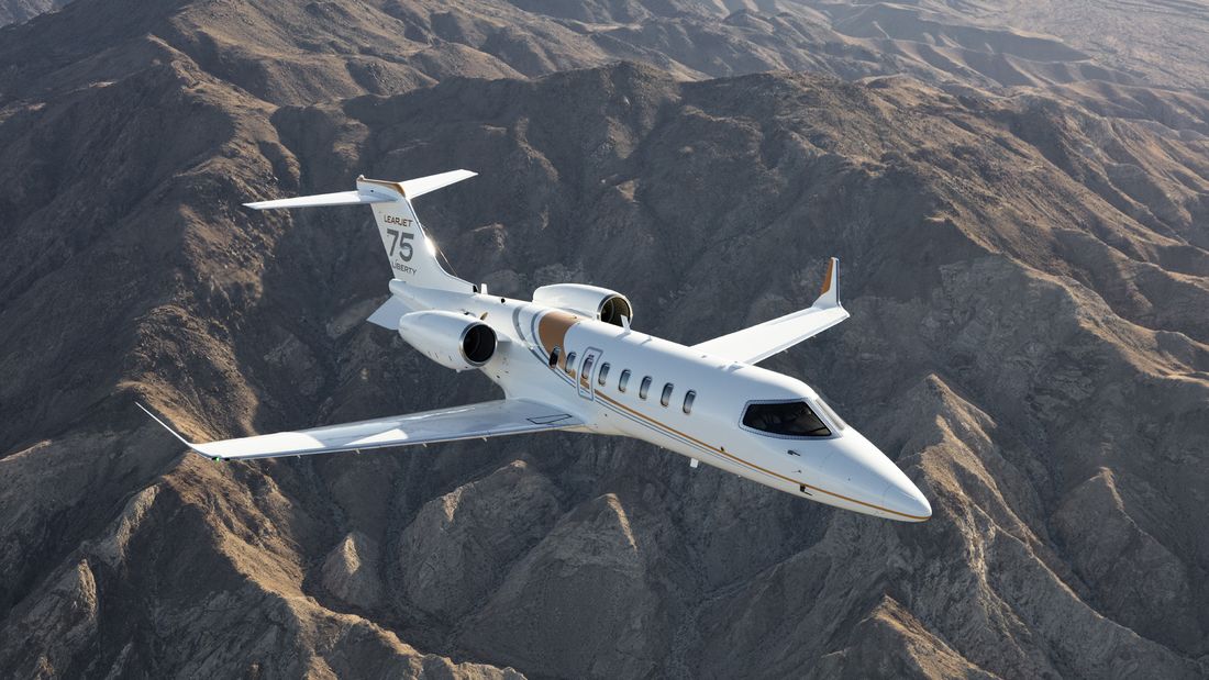 Jato executivo mais acessível da Bombardier, o Learjet 75 Liberty ...