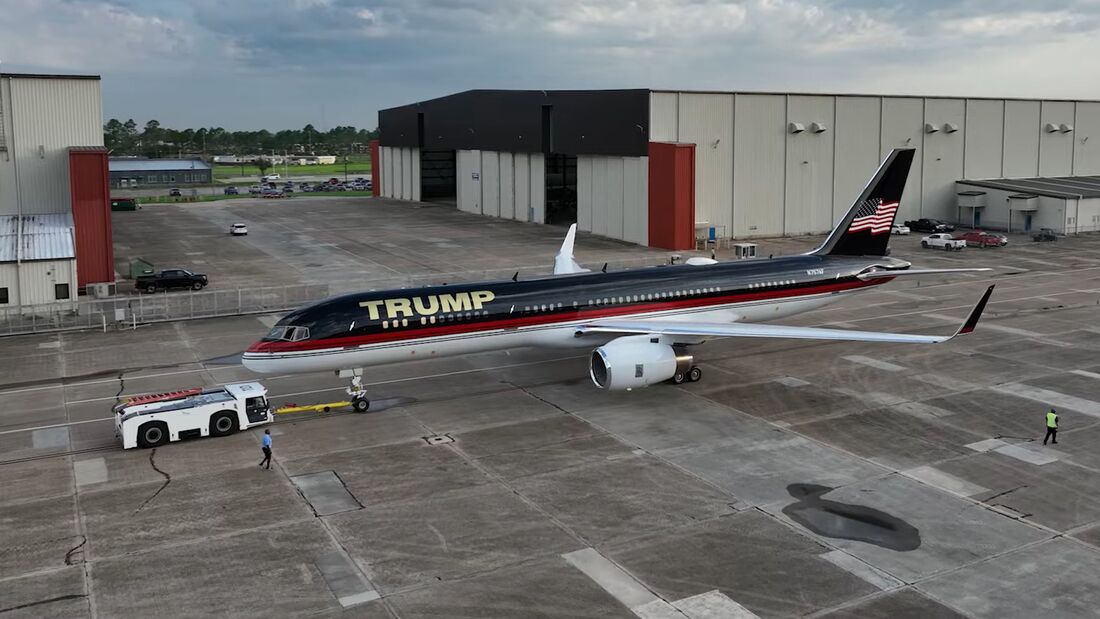 IMAGENS: Boeing 757 particular de Trump está voando novamente após um ...