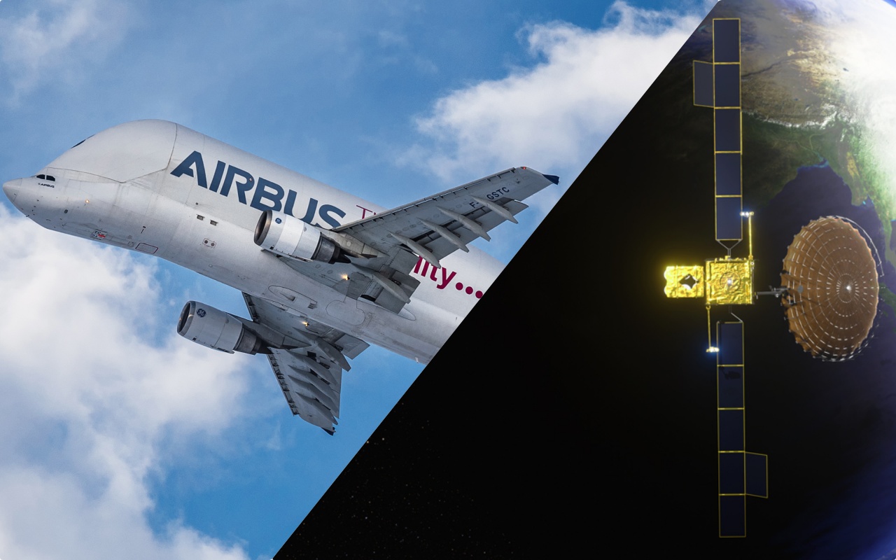 Airbus Beluga transportará satélite com envergadura de um Boeing 767 ...