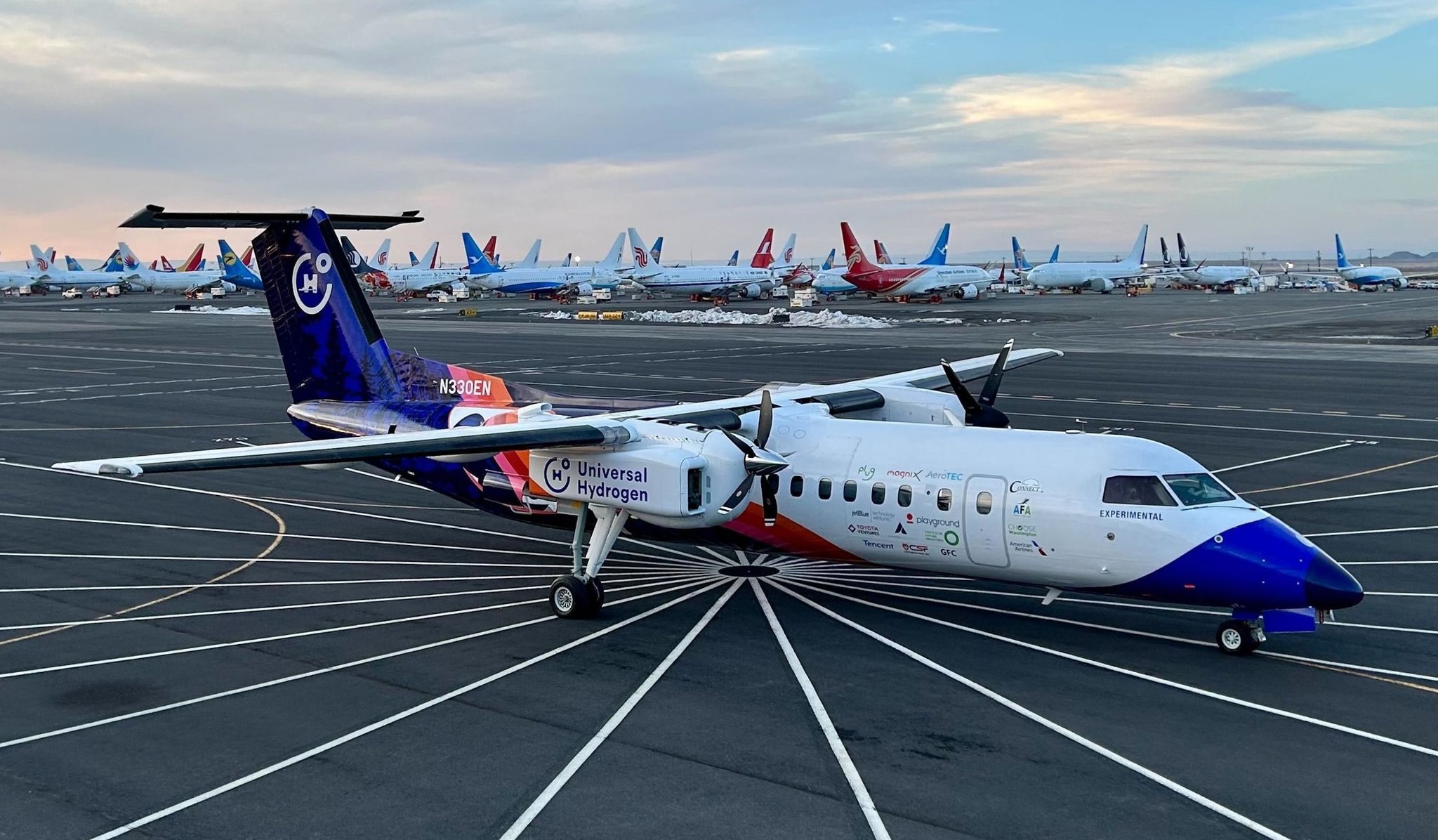 Universal conclui primeiro voo do Dash 8-300 movido à hidrogênio ...