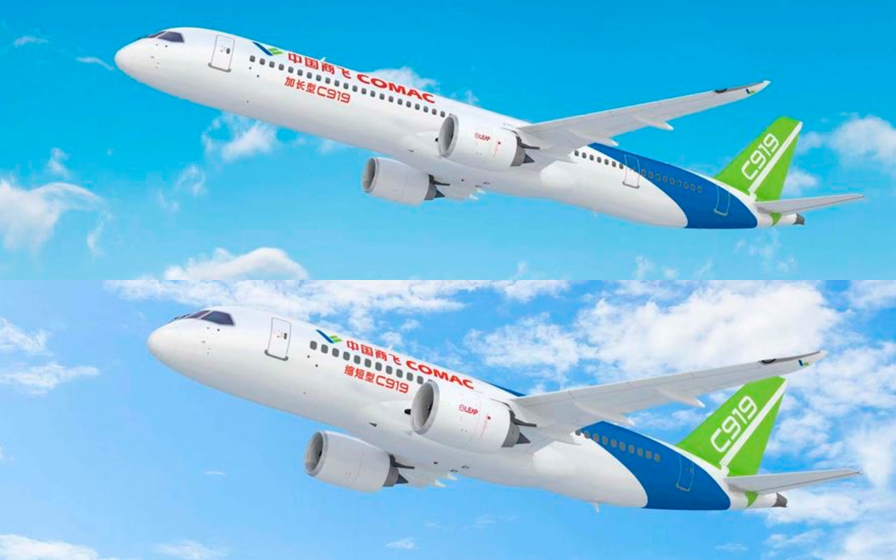 Duas novas versões da aeronave C919 foram apresentadas em Xangai – Cavok Brasil
