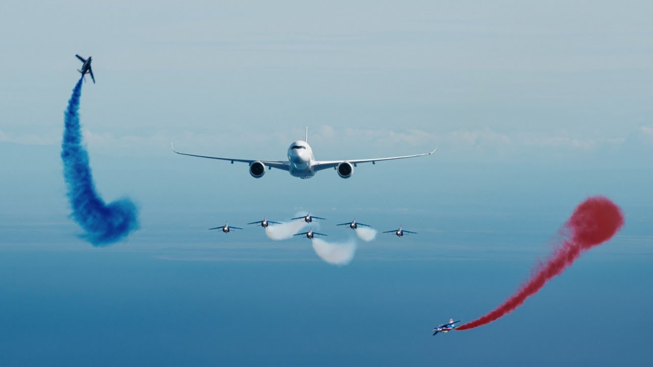 Vídeo espetacular de um A350 da Air France e a equipe Patrouille de ...