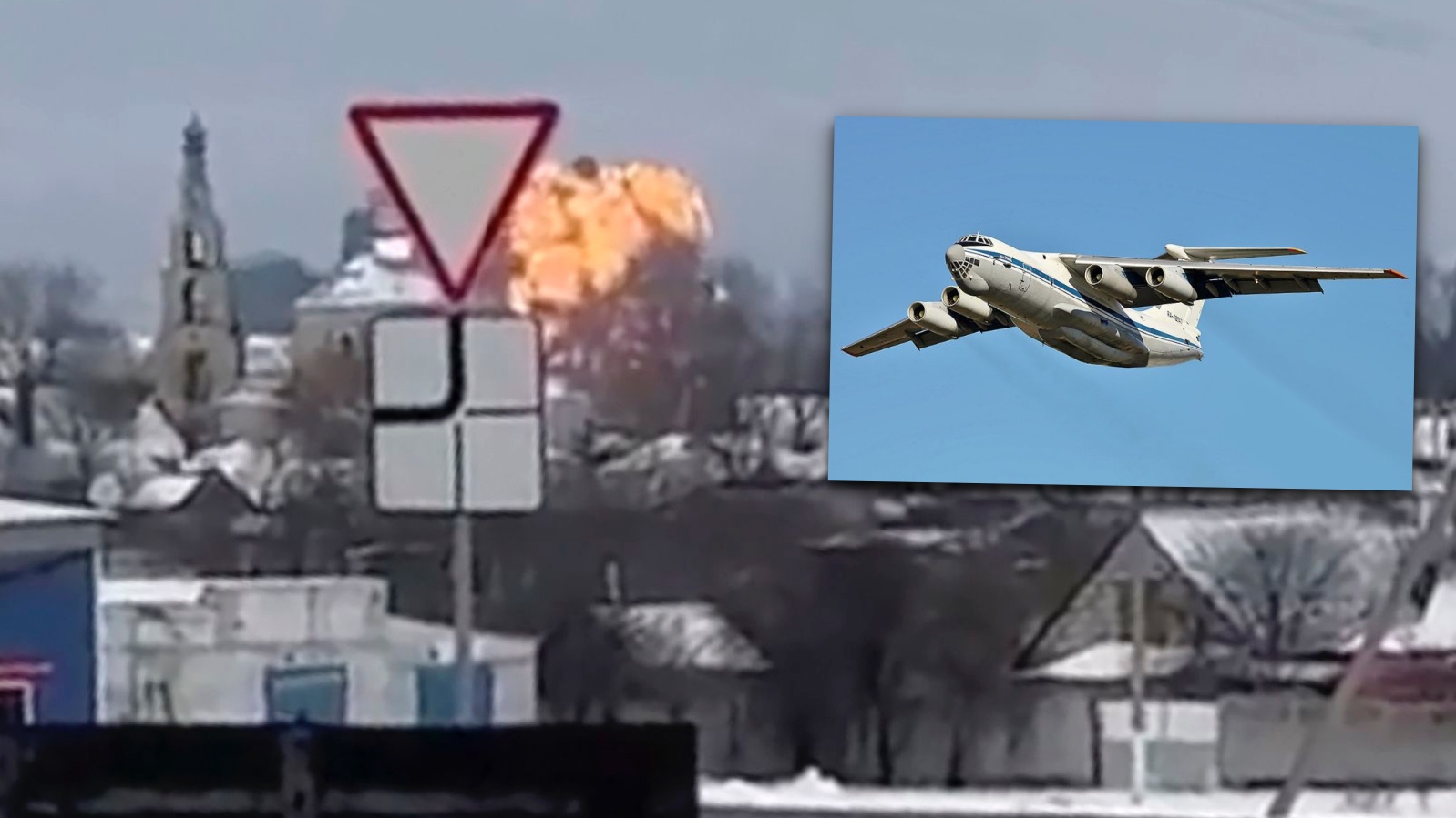 VÍDEO: Aeronave russa Il-76 cai com prisioneiros de guerra ucranianos a ...
