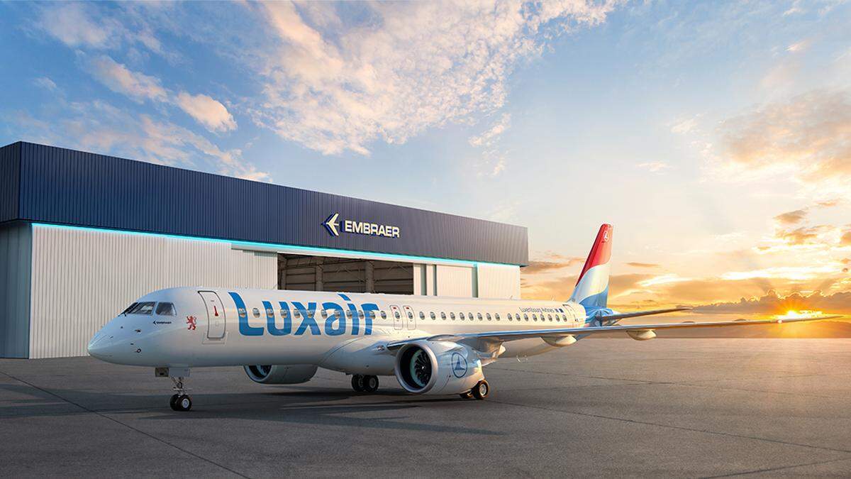 Luxair revela seu primeiro Embraer E195-E2 com nova pintura – Cavok Brasil