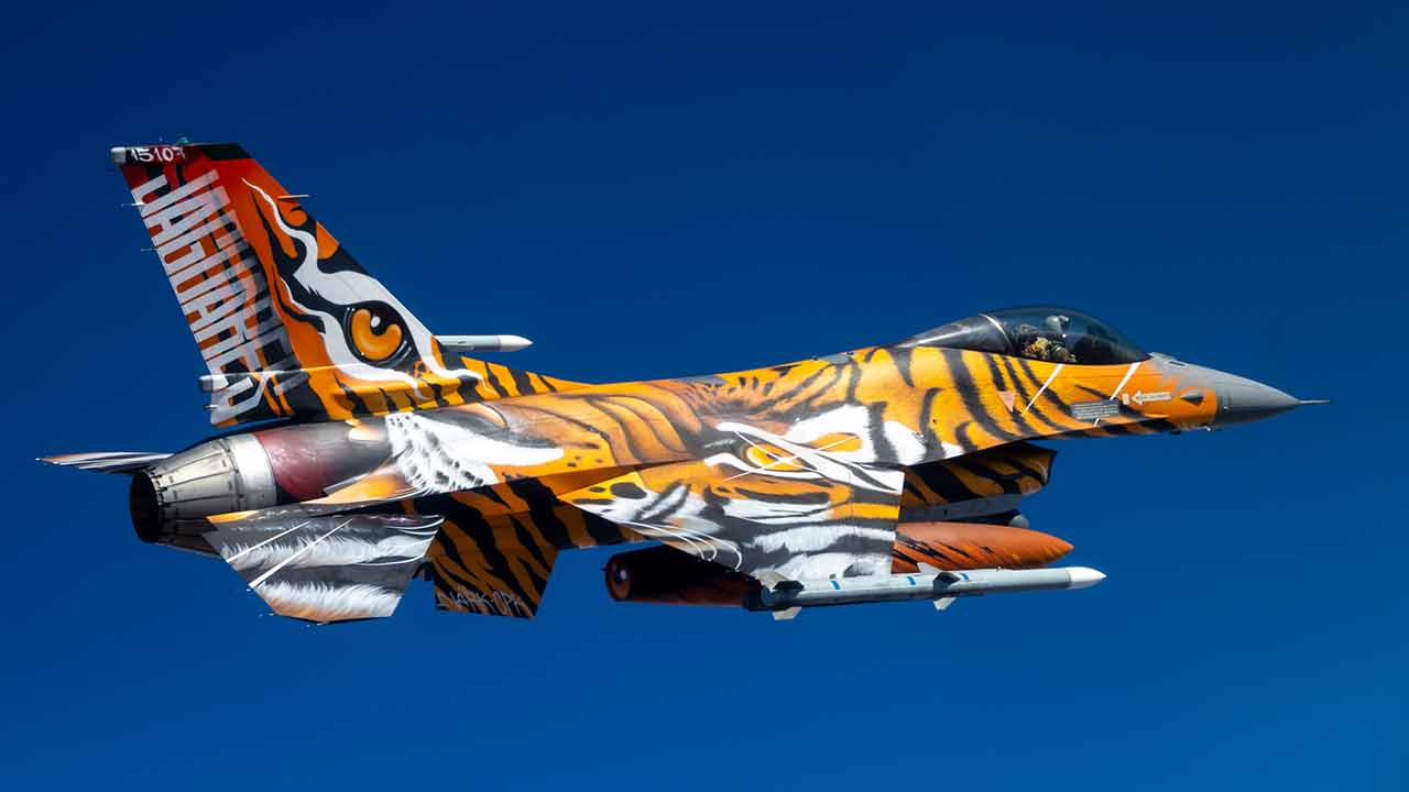 IMAGENS: Portugal apresenta F-16AM com pintura especial para o Tiger ...