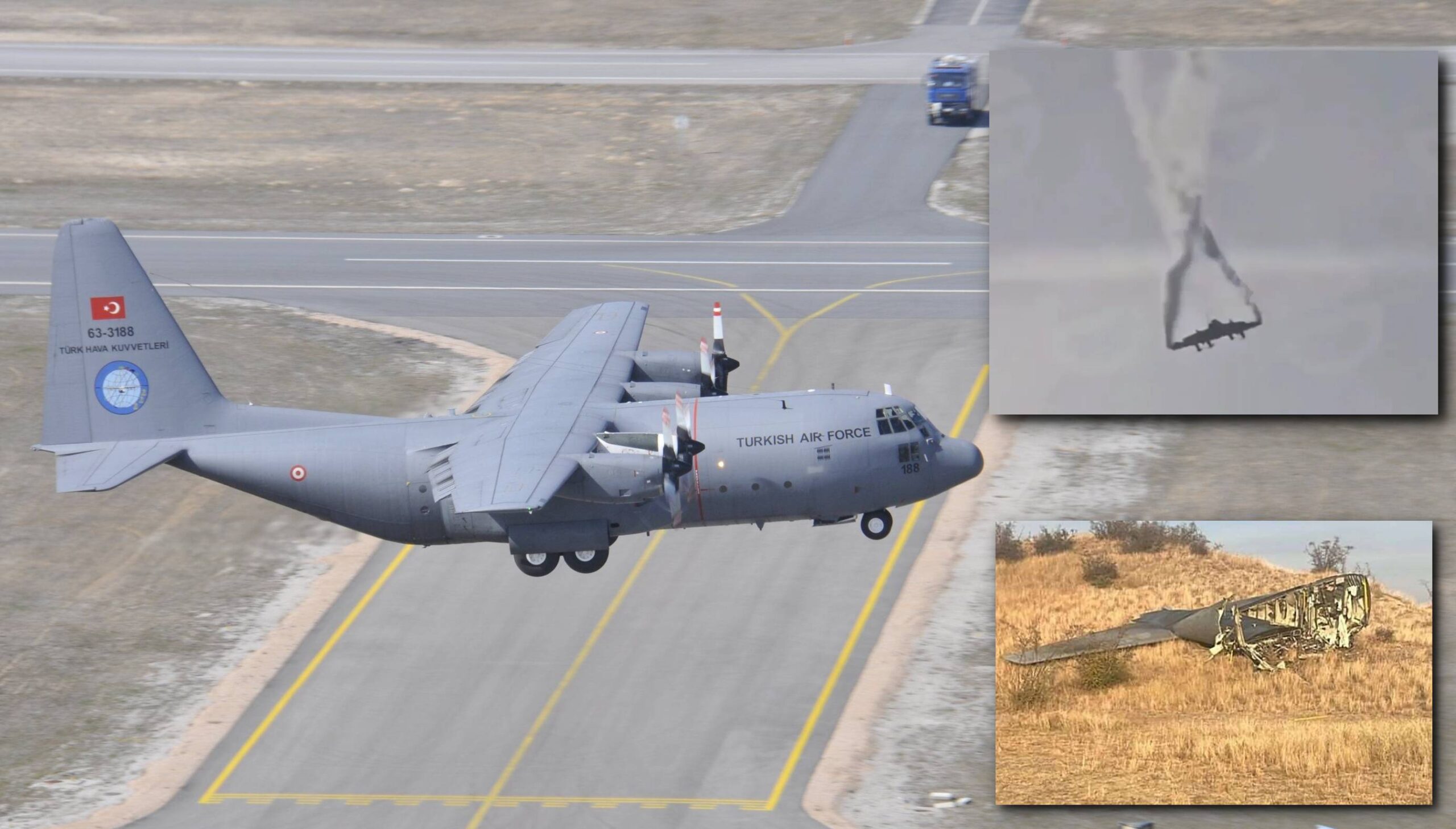 VÍDEO: Acidente com C-130 Hercules da Força Aérea da Turquia após ...